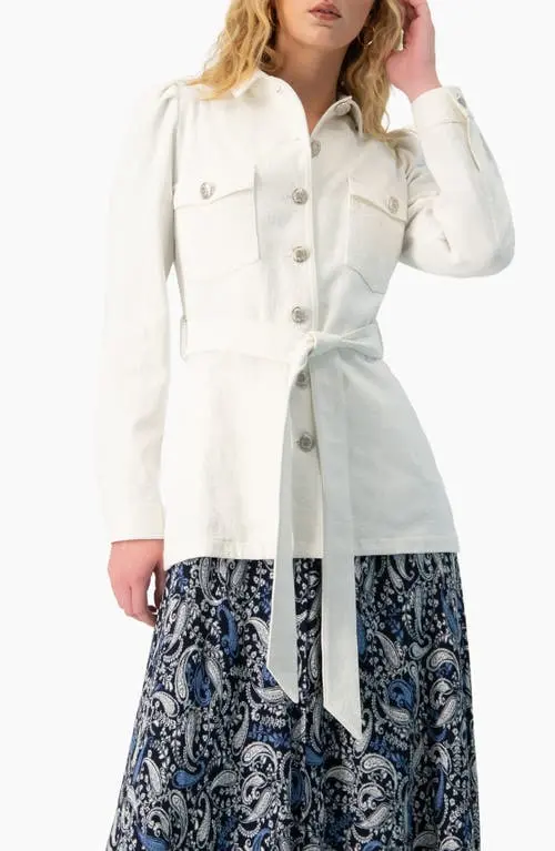 IVONNE Long Biker Jacket With Belt