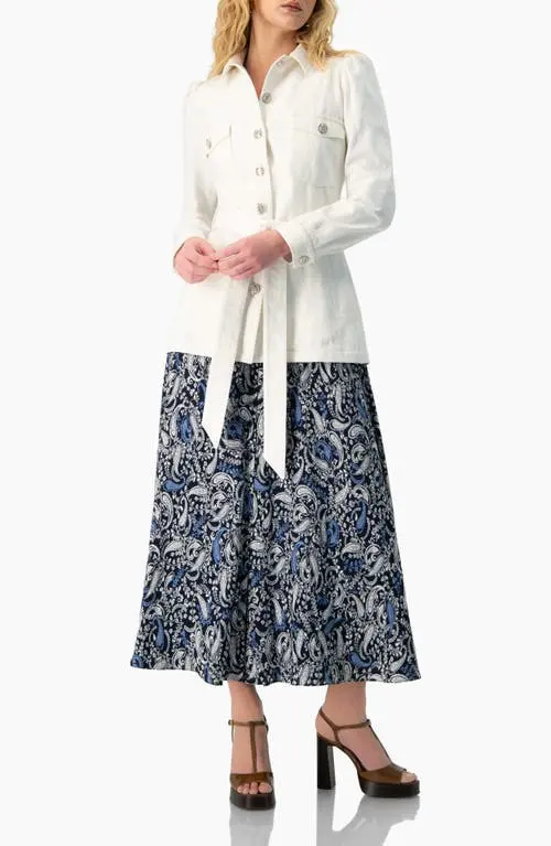 IVONNE Long Biker Jacket With Belt