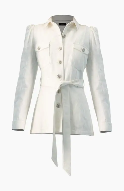 IVONNE Long Biker Jacket With Belt