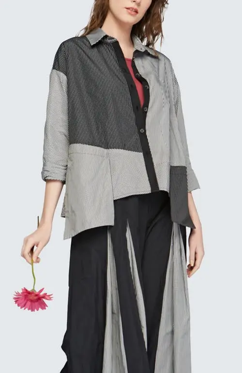 LUUKAA Checkered Memory Taffeta Shirt