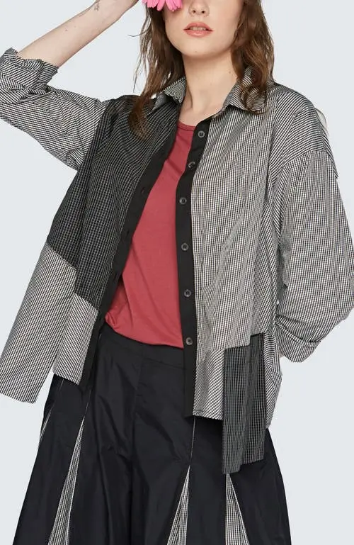 LUUKAA Checkered Memory Taffeta Shirt