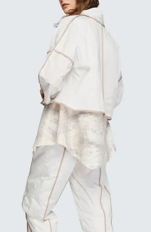 LUUKAA Astrid Short Memory Taffeta Jacket - Ecru