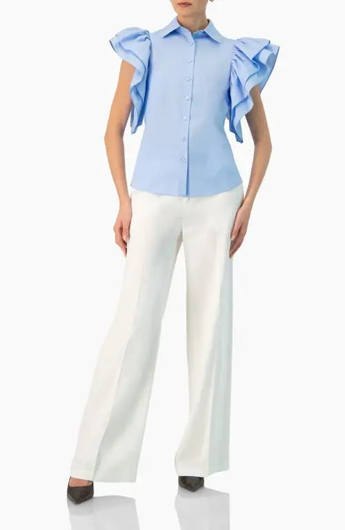 IVONNE Ruffled Sleeve Shirt