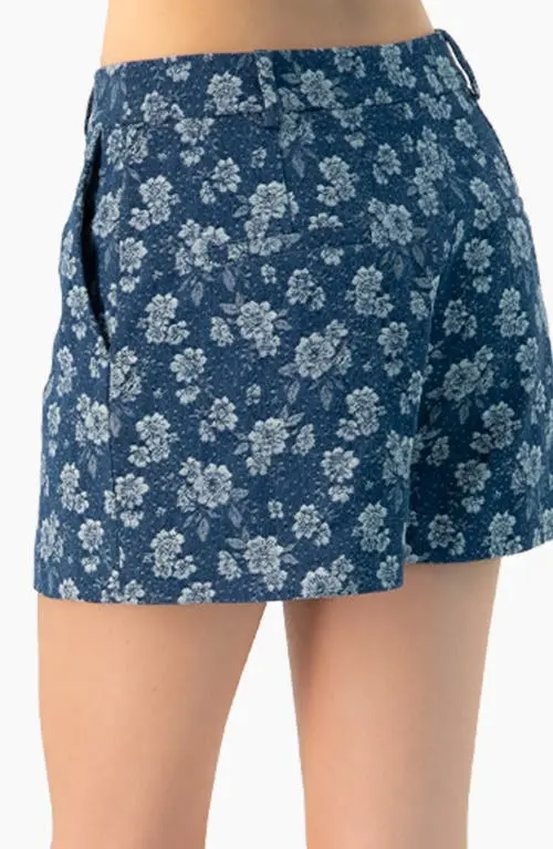 IVONNE Floral Patterned Denim Shorts