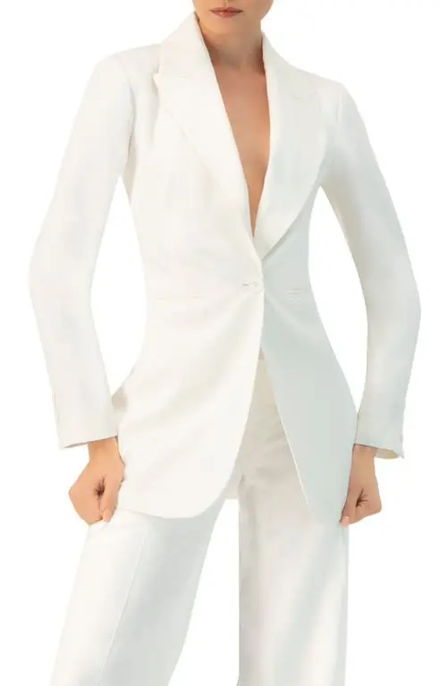 IVONNE Single-button Blazer - White