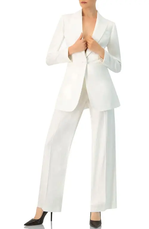 IVONNE Single-button Blazer - White
