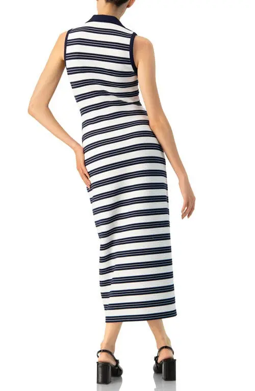 IVONNE Sleeveless Striped Long Dress