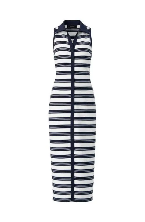 IVONNE Sleeveless Striped Long Dress