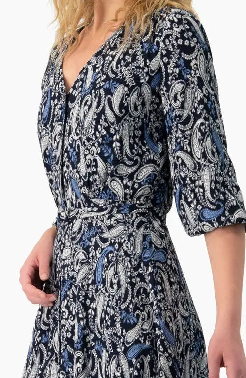 IVONNE Paisley V-neck Maxi Dress