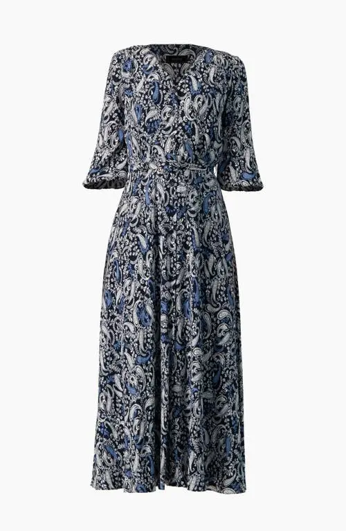 IVONNE Paisley V-neck Maxi Dress
