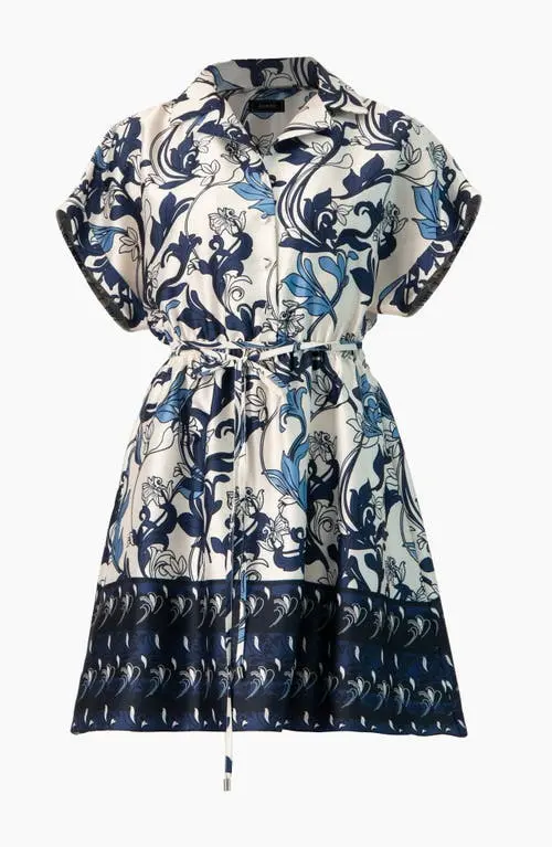 IVONNE Floral Printed Mini Dress With Dropped Sleeves