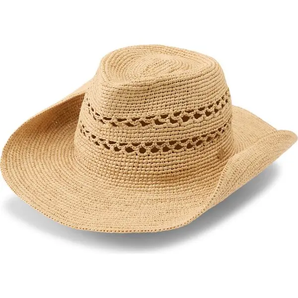 Helen Kaminski Gwen Raffia Cowboy Hat - Natural
