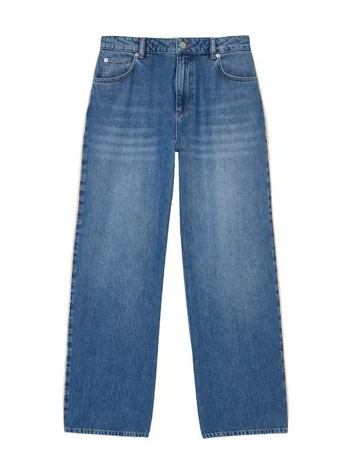 Mint Velvet Lace Trim Straight Leg Jeans