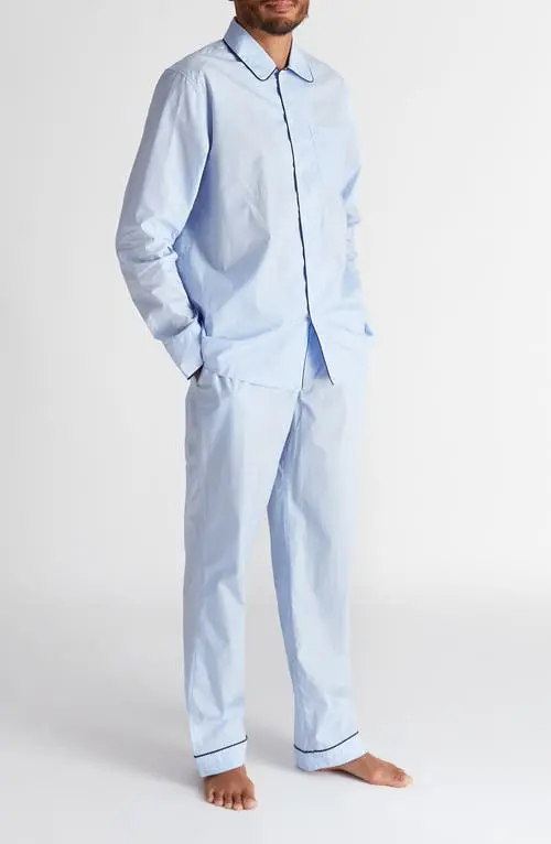 Sleepy Jones Henry Pajama Set - End On End Blue