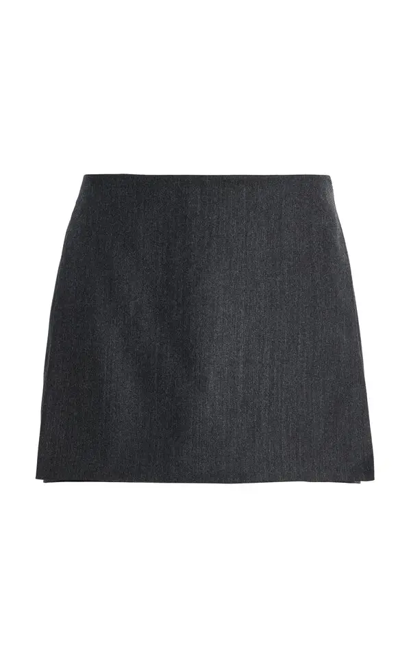 KALLMEYER Kenna Virgin Wool Mini Skirt - Dark Grey