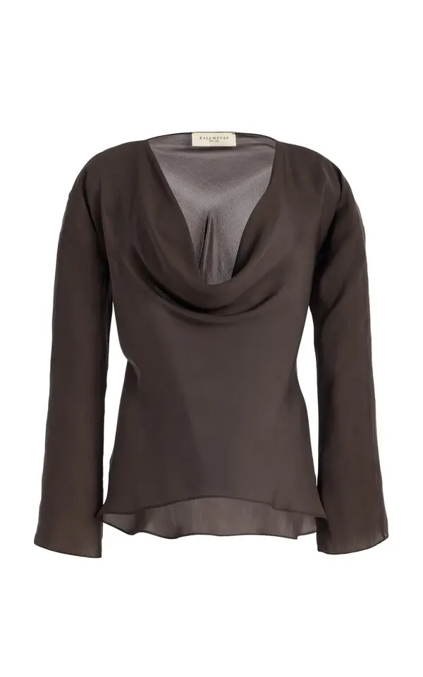 KALLMEYER Wilka Silk Blouse - Brown