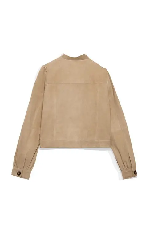 Mint Velvet Suede Puff Sleeve Jacket