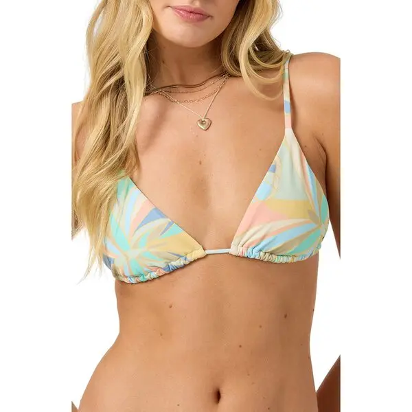 O'Neill Butterfly Geo Cayo Bikini Top - Blue Multi Colored