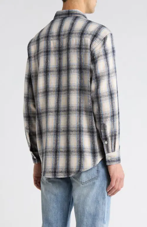925 ORIGINALS Oversize Coastal Plaid Button-up Flannel Shirt