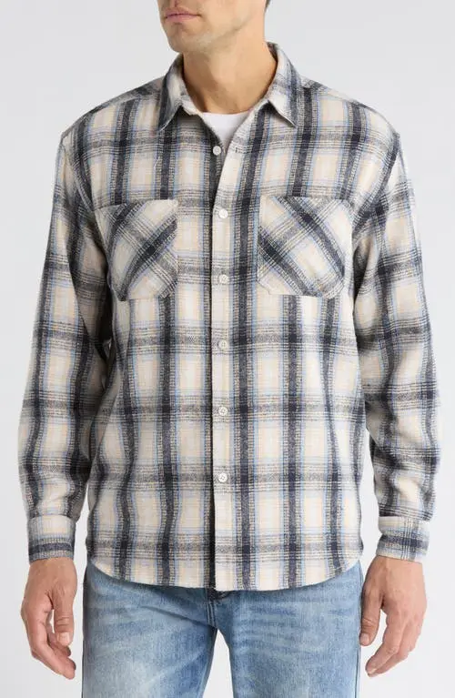 925 ORIGINALS Oversize Coastal Plaid Button-up Flannel Shirt