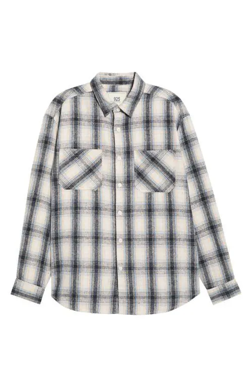 925 ORIGINALS Oversize Coastal Plaid Button-up Flannel Shirt