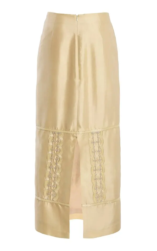 KALLMEYER Reed Silk Maxi Skirt
