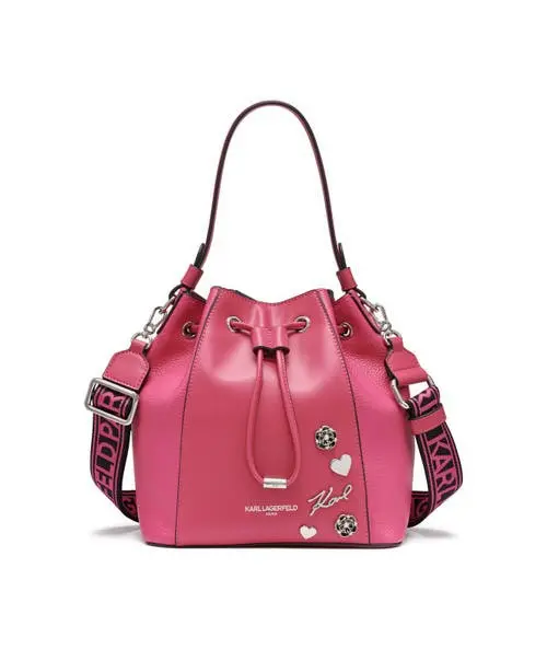 Karl Lagerfeld Paris Adele Bucket Bag - Fuschia