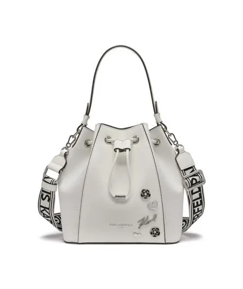 Karl Lagerfeld Paris Adele Bag - White/silver