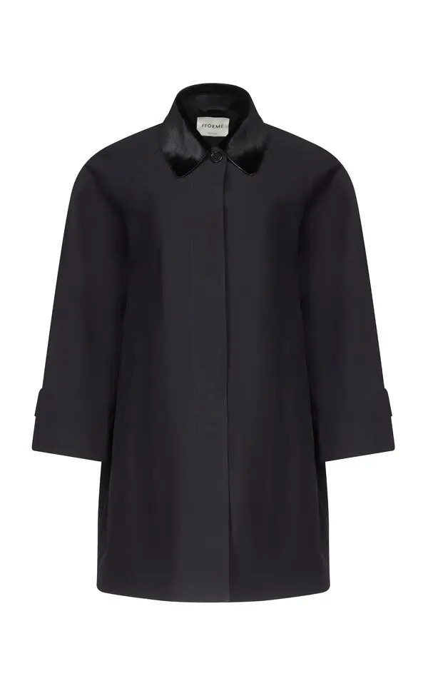FFORME Agnes Linen-cotton A-line Car Coat
