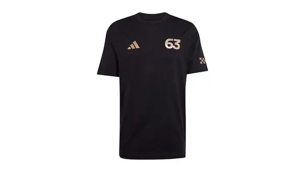 Adidas Mercedes Amg Petronas Formula Team George Russell Las Vegas Tee Shirt - Black