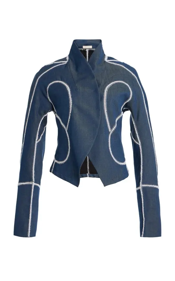 DIOTIMA Idolo Stand-collar Wool Blazer