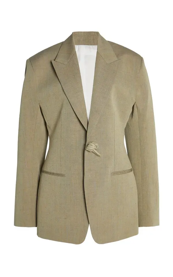 Bottega Veneta Wool-linen Melange Tailored Jacket
