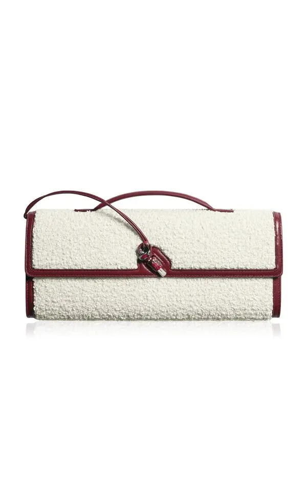 Bottega Veneta Andiamo Raffia And Leather Clutch