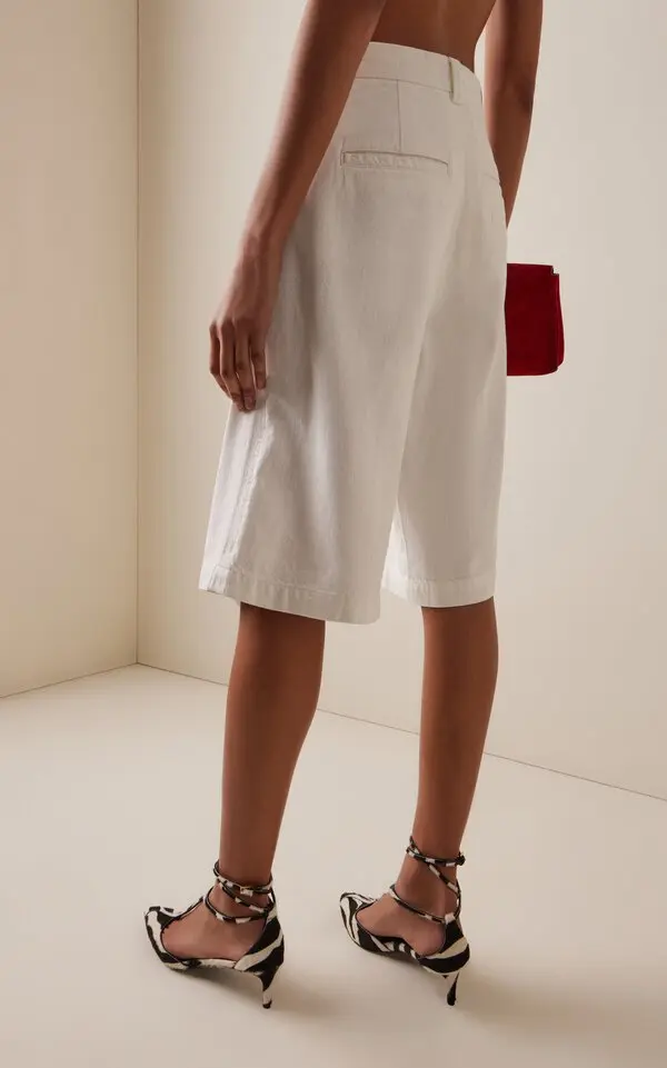 DL1961 Hepburn Aura High-rise Pleated Denim Shorts