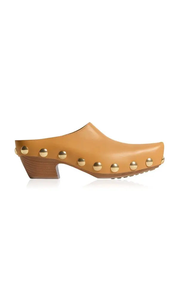 Bottega Veneta Gondola Leather Clogs - Tan