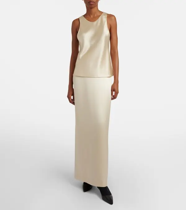 THE ROW Kiernan Silk Satin Maxi Skirt