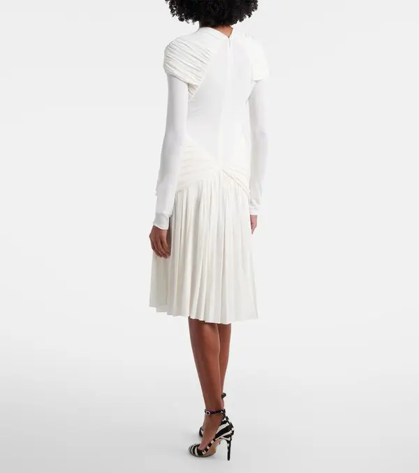FERRAGAMO Ruched Crêpe Jersey Midi Dress
