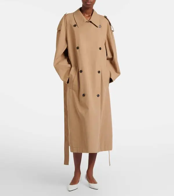 THE ROW Cotton And Cashmere Trench Coat - Beige