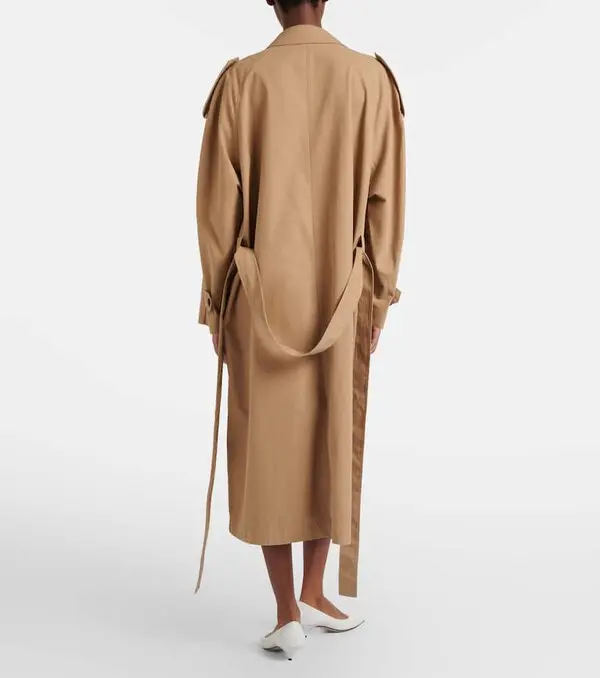 THE ROW Cotton And Cashmere Trench Coat - Beige