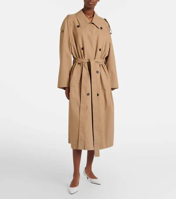 THE ROW Cotton And Cashmere Trench Coat - Beige