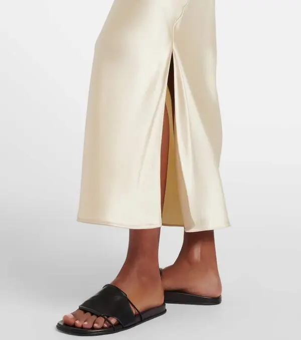 THE ROW Barika Silk Satin Slip Dress - White