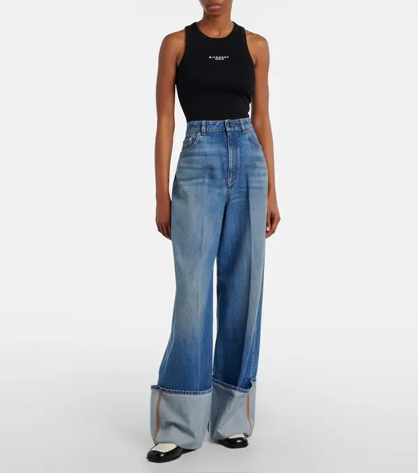 Givenchy Mid-rise Wide-leg Jeans - Blue