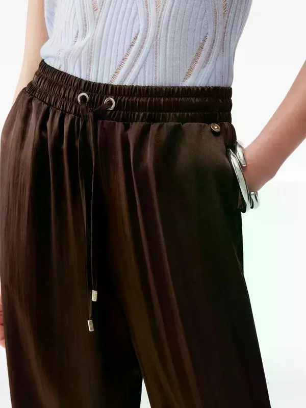 Liu Jo Slit-satin Trousers - Brown