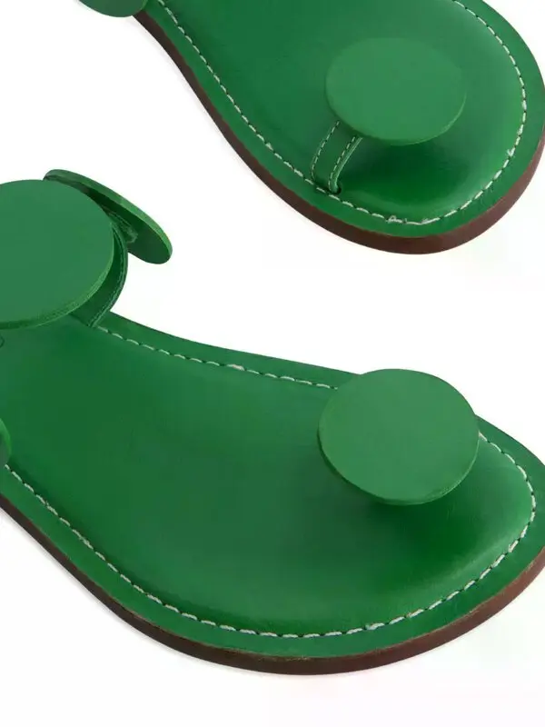 Bernardo New Moon Ring-toe Sandals - Green