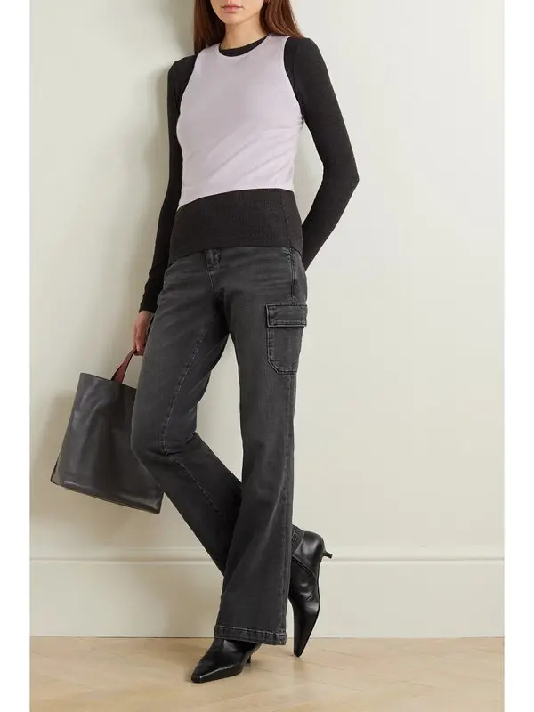Paige Dion High-rise Flared Cargo Jeans