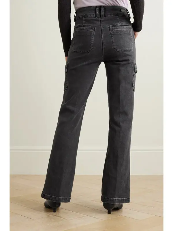 Paige Dion High-rise Flared Cargo Jeans