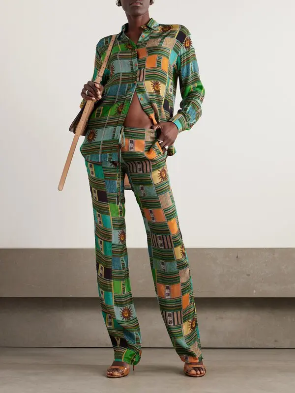 SIEDRES Printed Cotton-blend Shirt