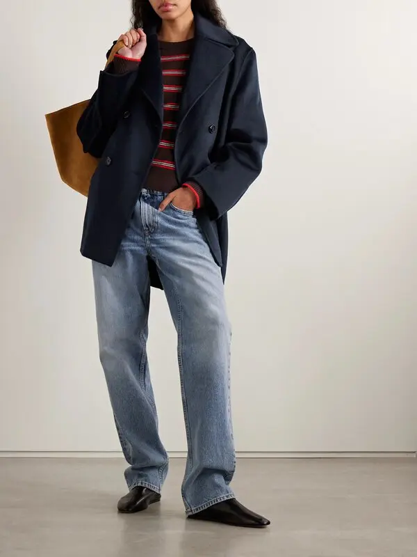 LA LIGNE Micheal Double-breasted Wool-felt Coat