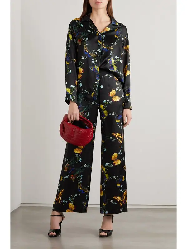 LANVIN Printed Silk-satin Shirt