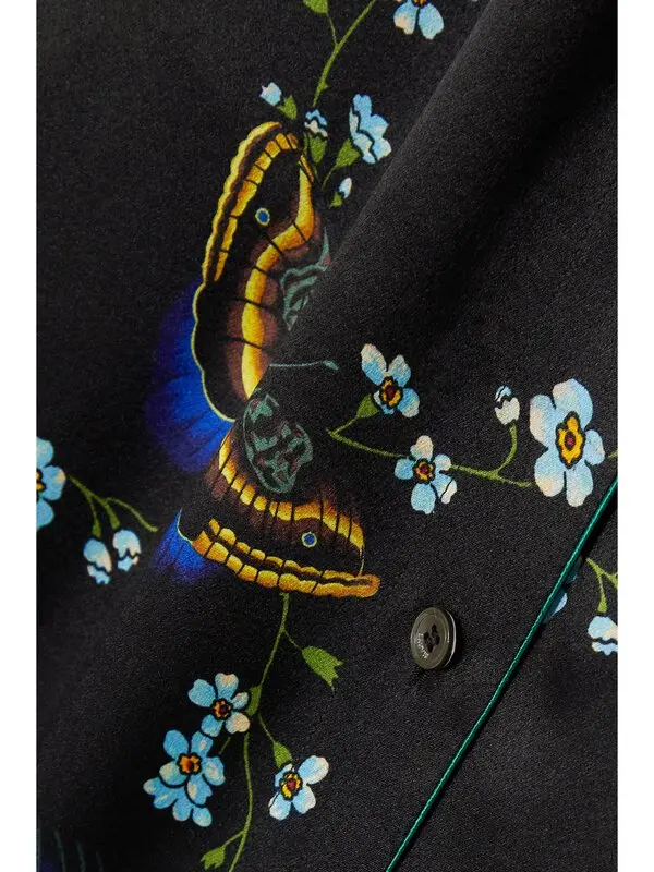 LANVIN Printed Silk-satin Shirt